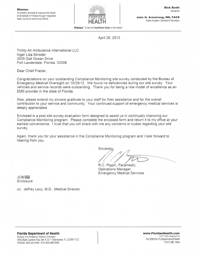 FL-DOH_Letter - April 26, 2013 - Air Ambulance | Trinity Air Ambulance ...